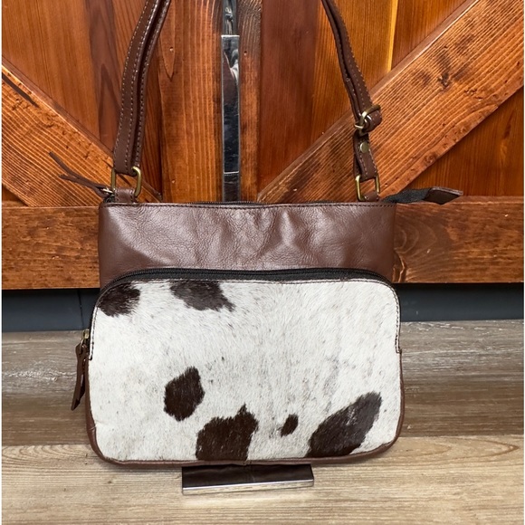 Mona B | Bags | Mona B Hailey Genuine Splash Leather Cowhide Crossbody Purse Nwta | Poshmark
